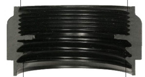 IBC adapter kort med stor åbning | 2" Fitting tilPalletank