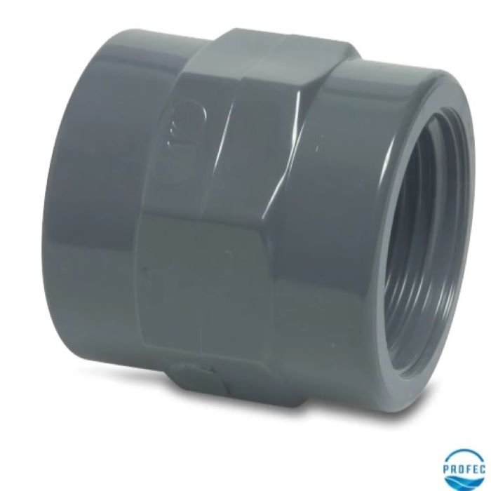Muffe PVC 3/4" - Profec - PVC gevind Fittings til vanding - Vandogfrø.dk